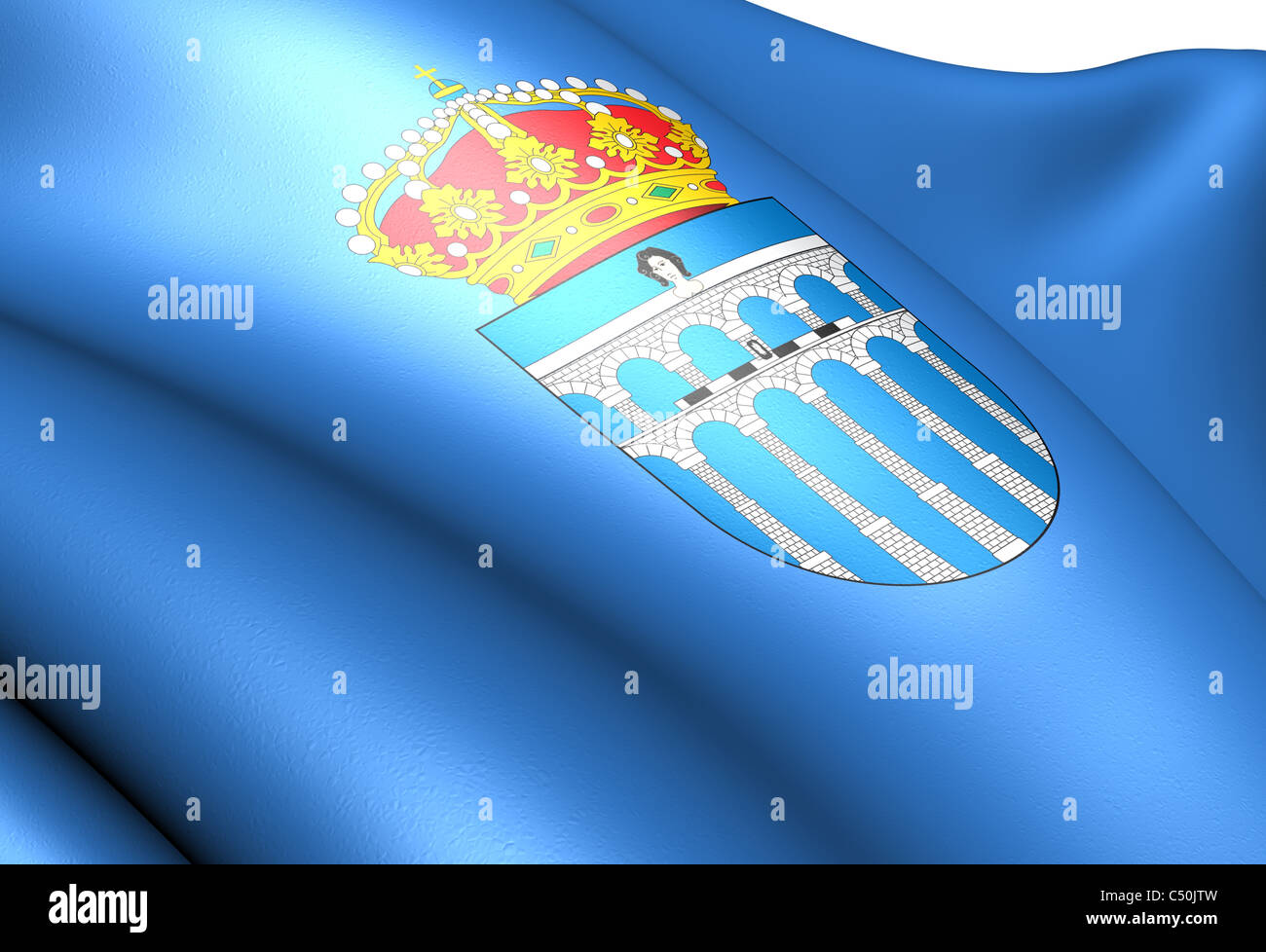 Flag of Segovia. Close up Stock Photo - Alamy
