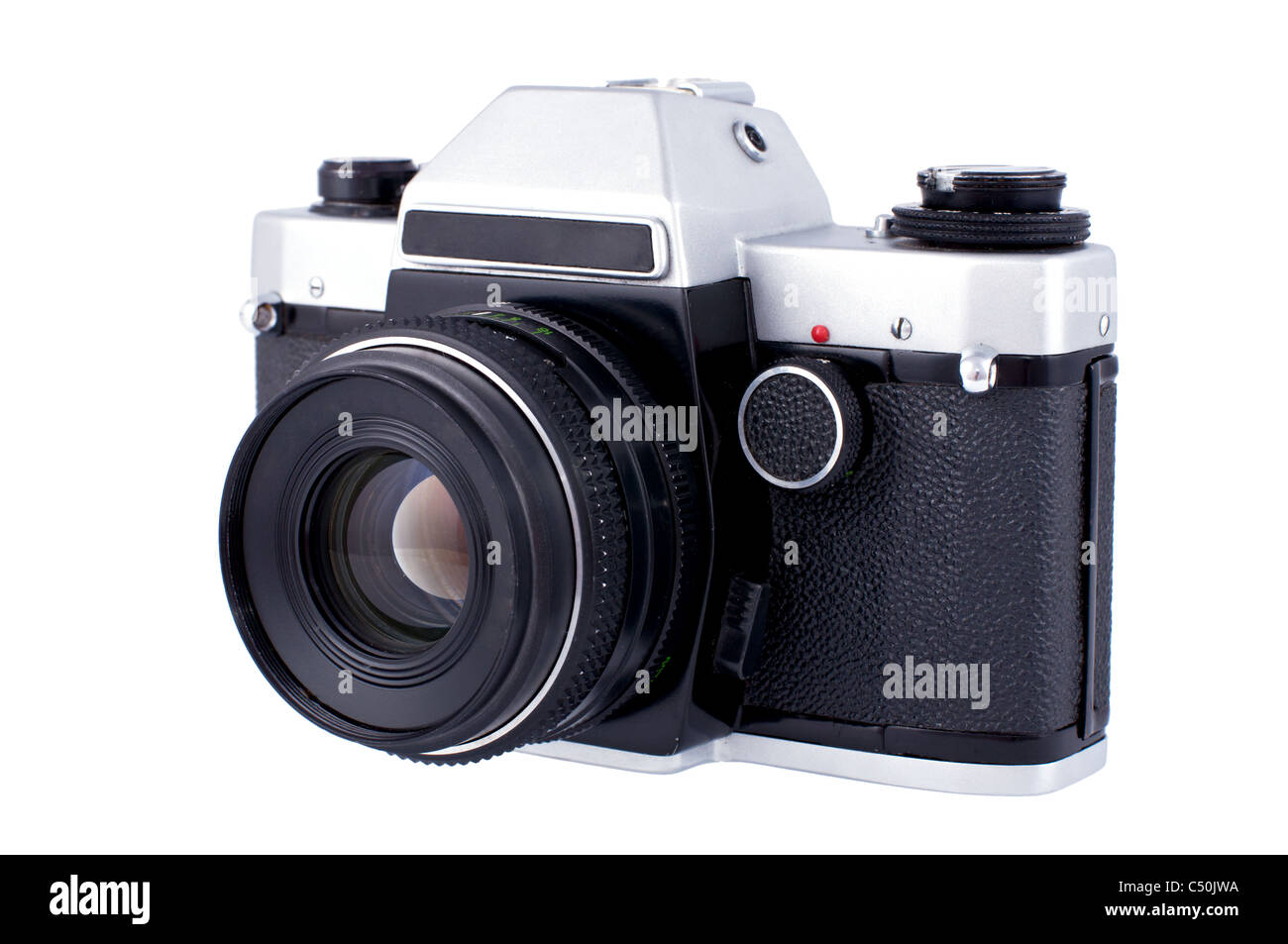 Soviet retro photo camera isolated on white background Stock Photo - Alamy