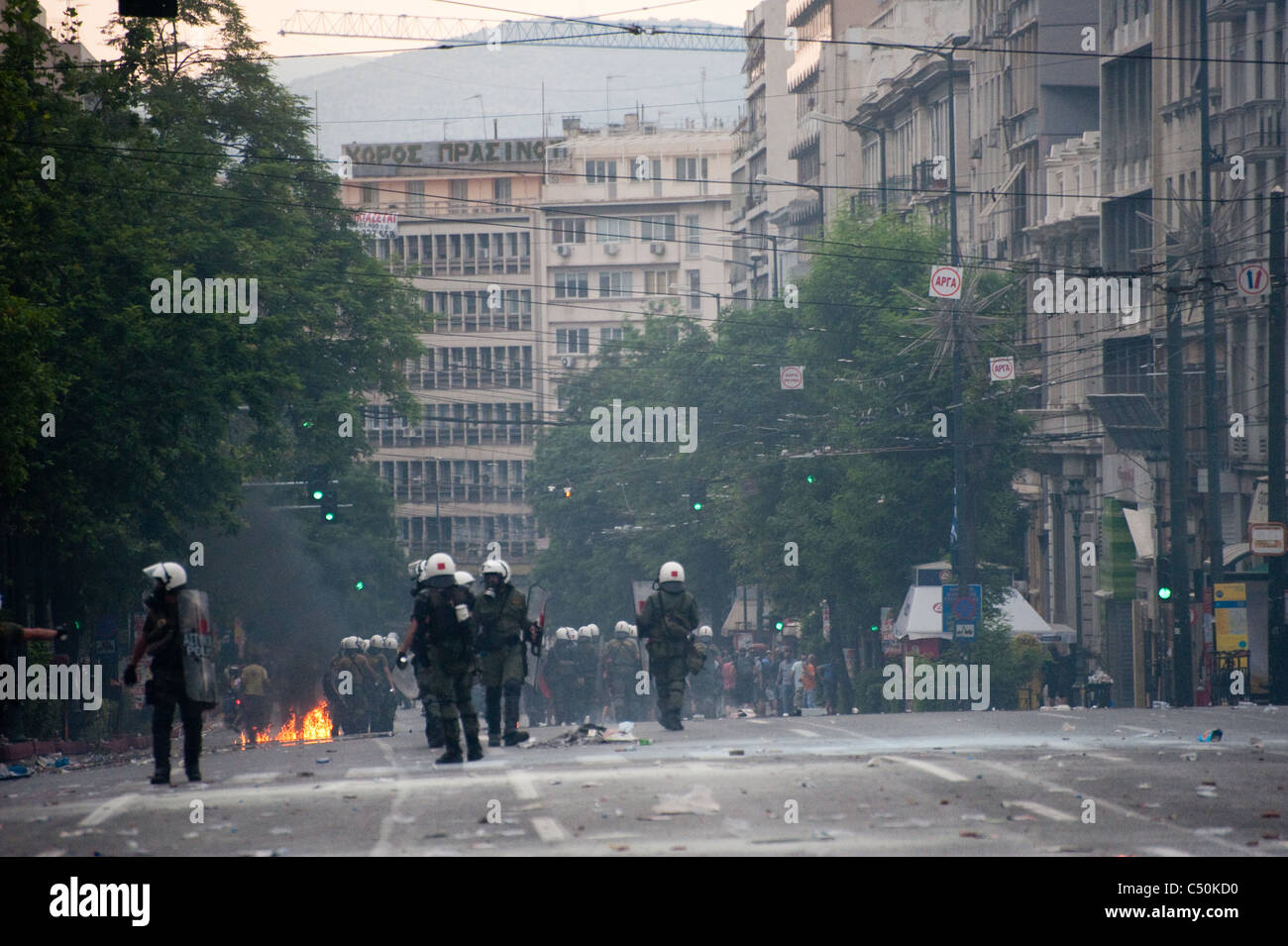Athens protests 2011 hi-res stock photography and images - Alamy