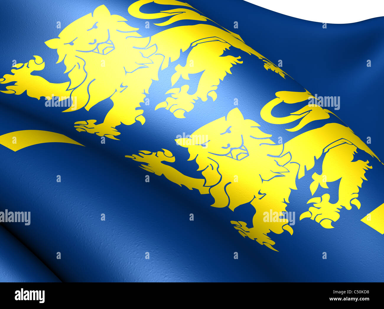 Flag of West Friesland. Close up Stock Photo - Alamy