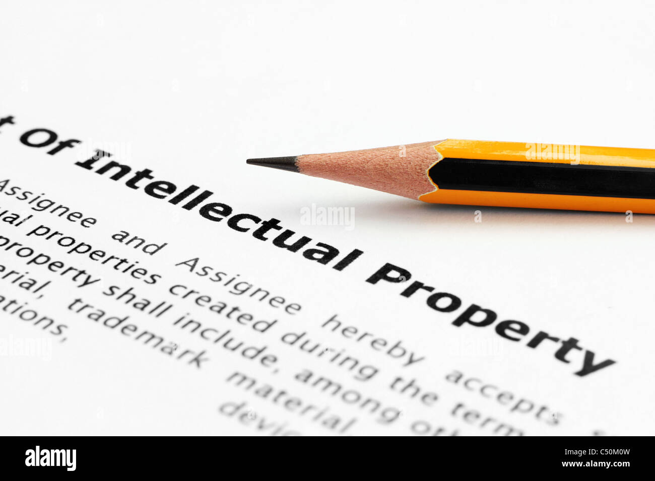 Intellectual property form Stock Photo - Alamy