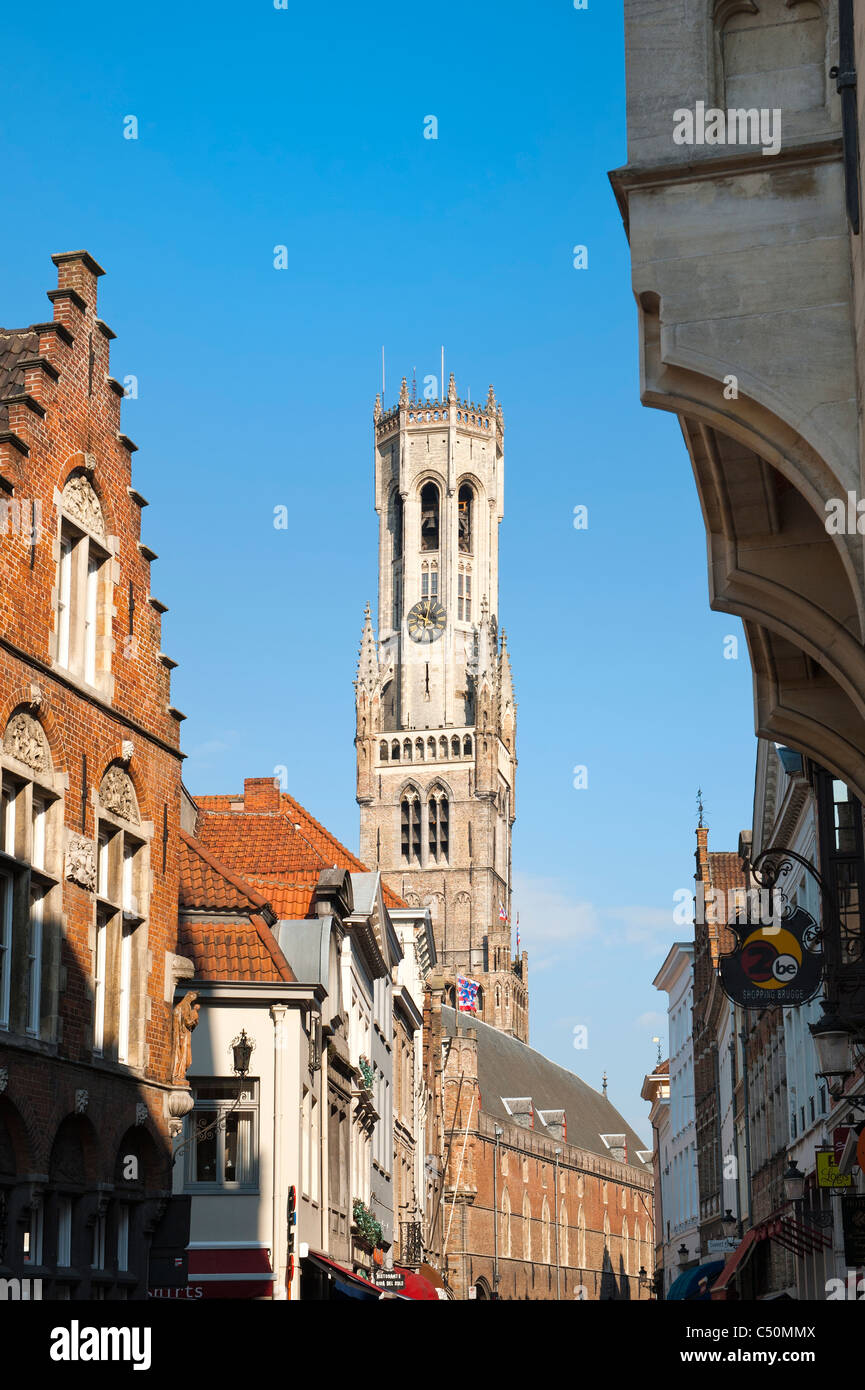Belfry, Historic centre of Bruges, Belgium Stock Photo - Alamy