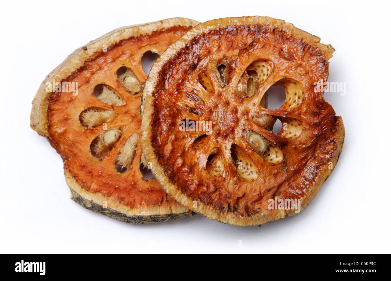 Dried bael fruit Stock Photo - Alamy