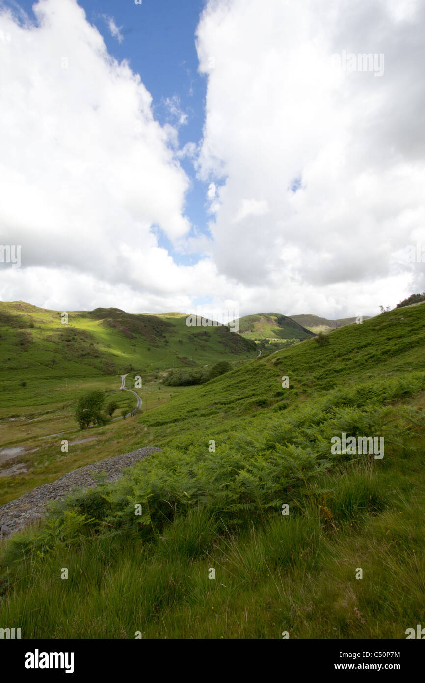 Bwlch Glas valley road Stock Photo - Alamy