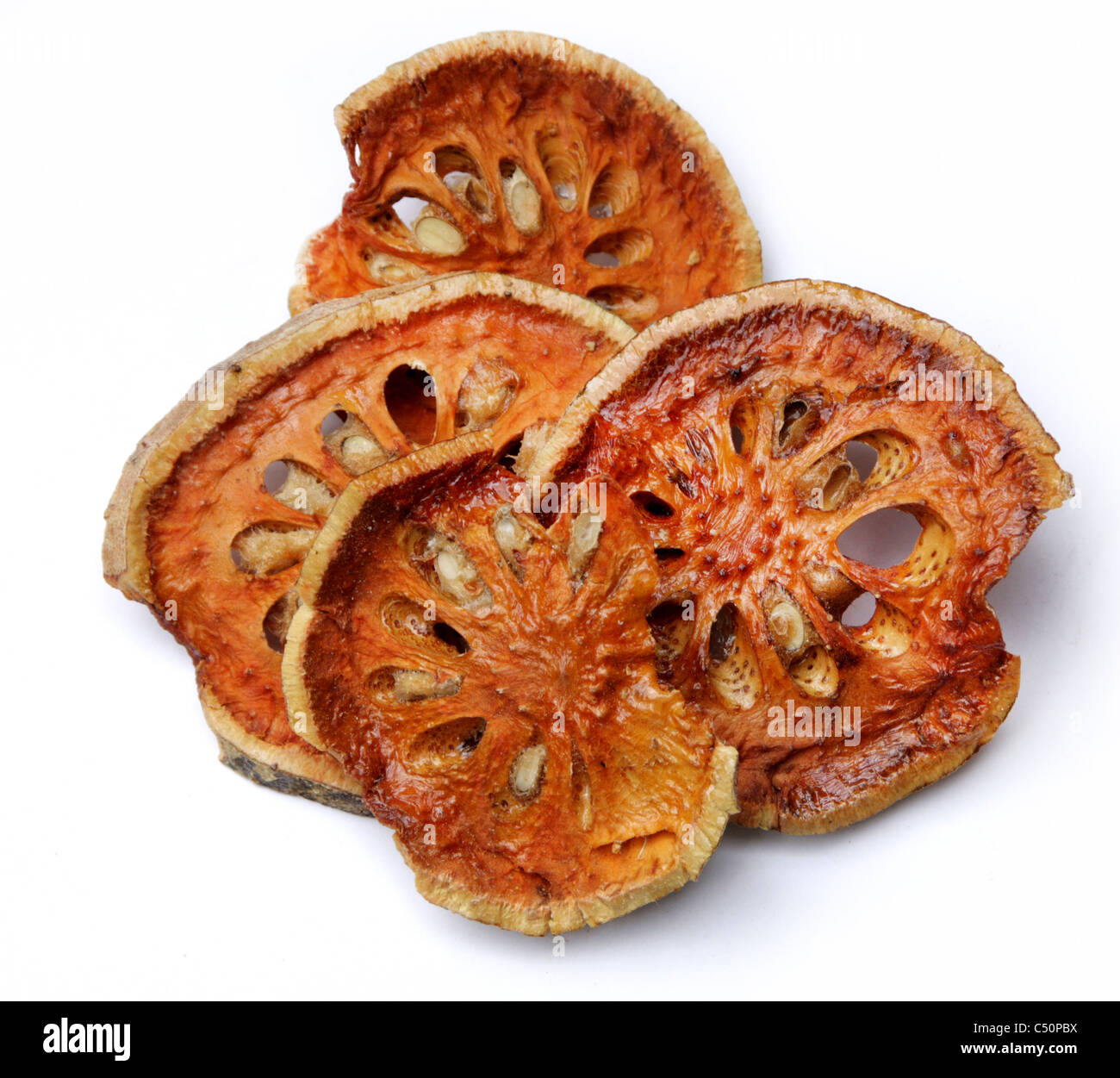 Dried bael fruit Stock Photo - Alamy
