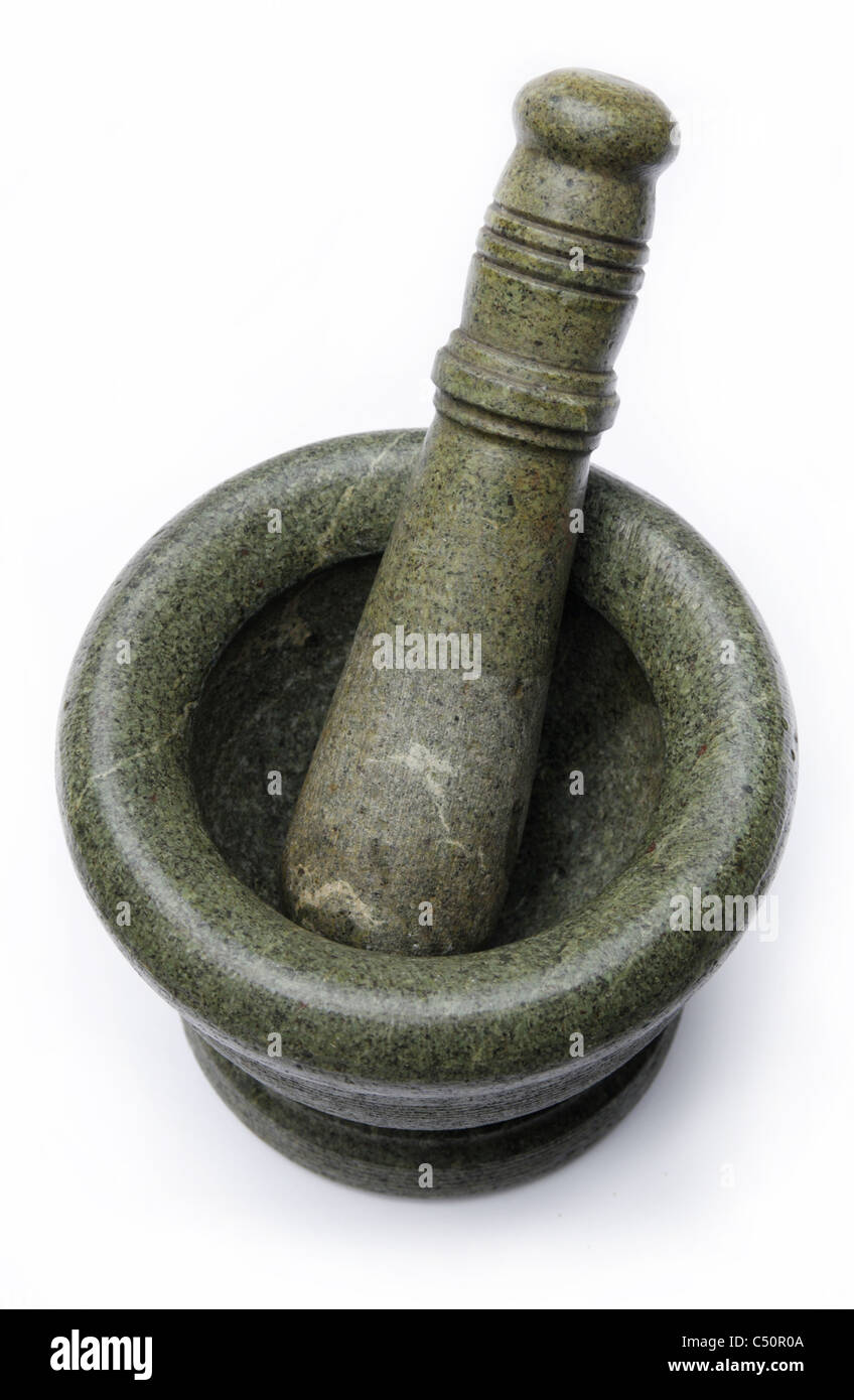 Stone Pestle Mortar Stock Photo - Alamy