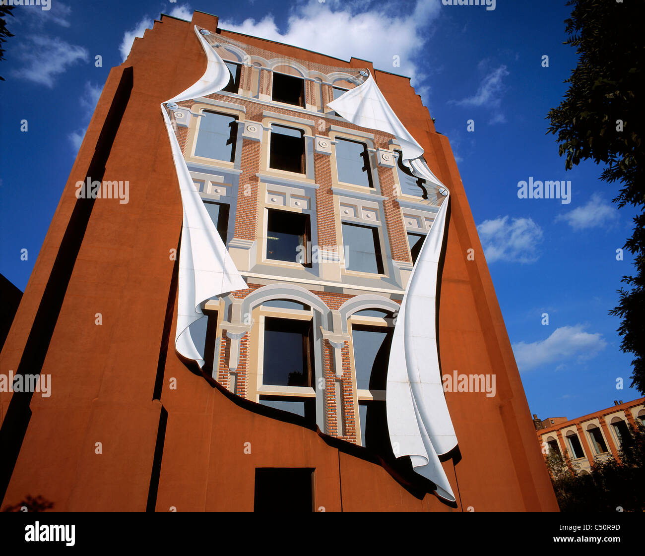 Toronto - Gooderham Building, Back side, Flat Iron, Mural Stock Photo ...