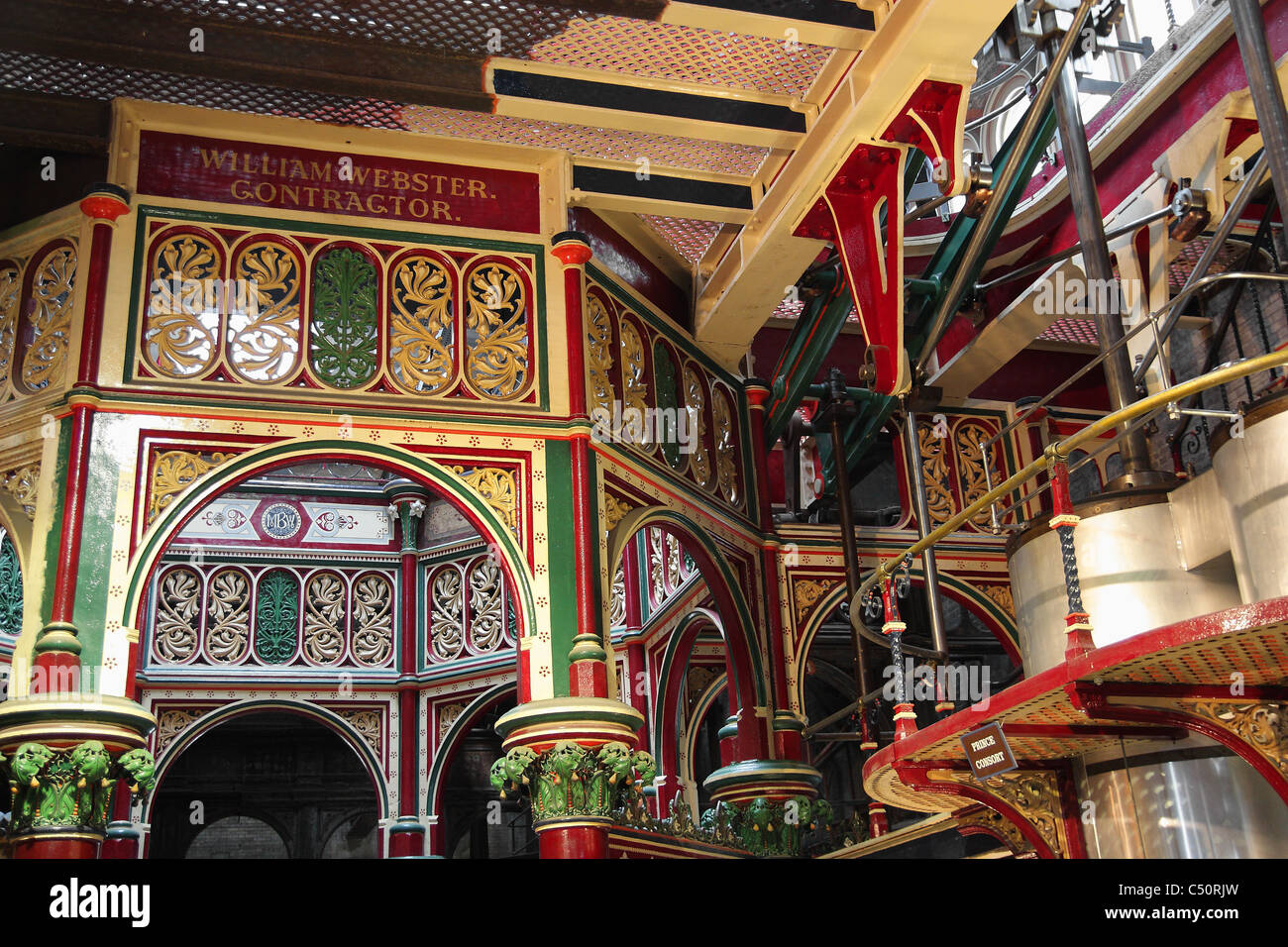 Interior of Crossness pumping station, built in Victorian times by ...
