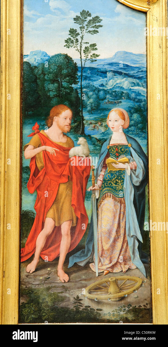 Detail: The Crucifixion with Saints and a Donor, ca. 1520, by Joos van Cleve and a collaborator ...