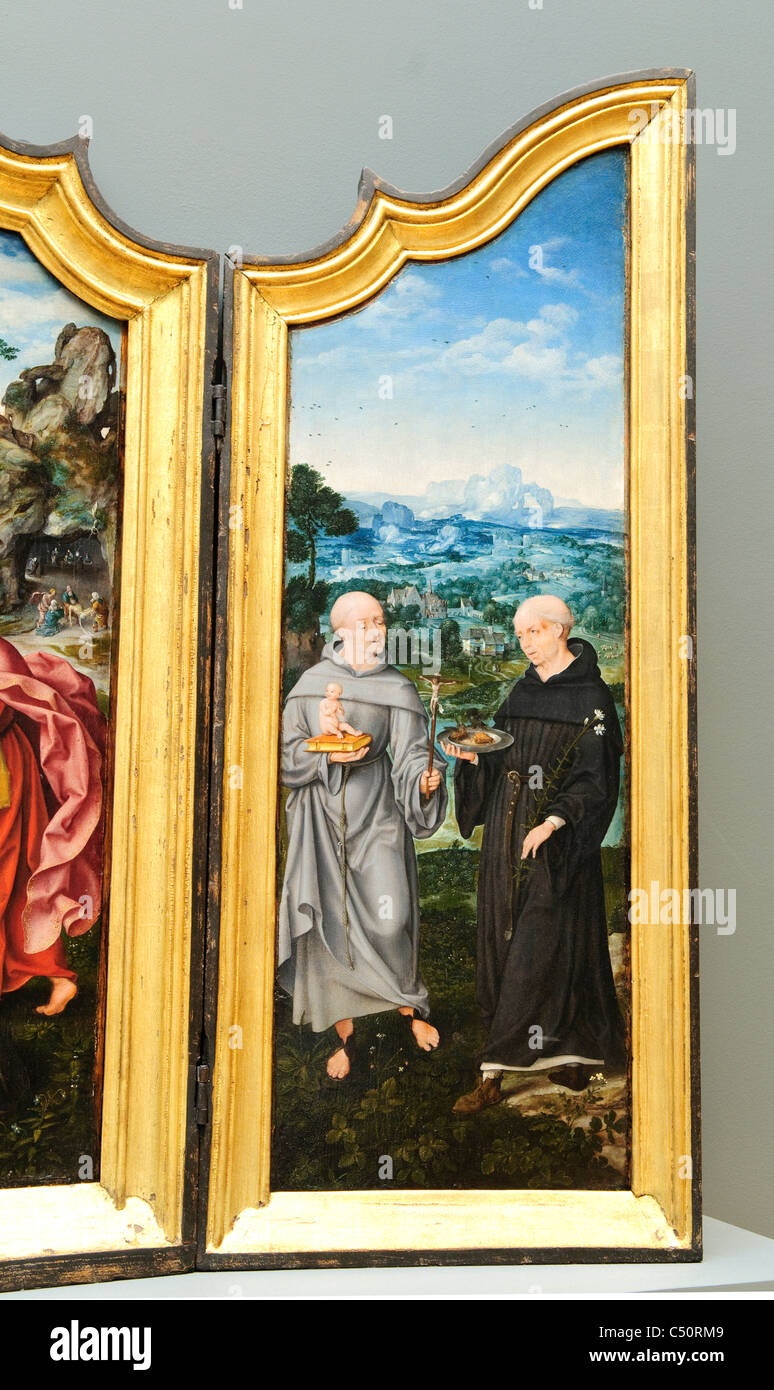 Detail: The Crucifixion with Saints and a Donor, ca. 1520, by Joos van Cleve and a collaborator ...