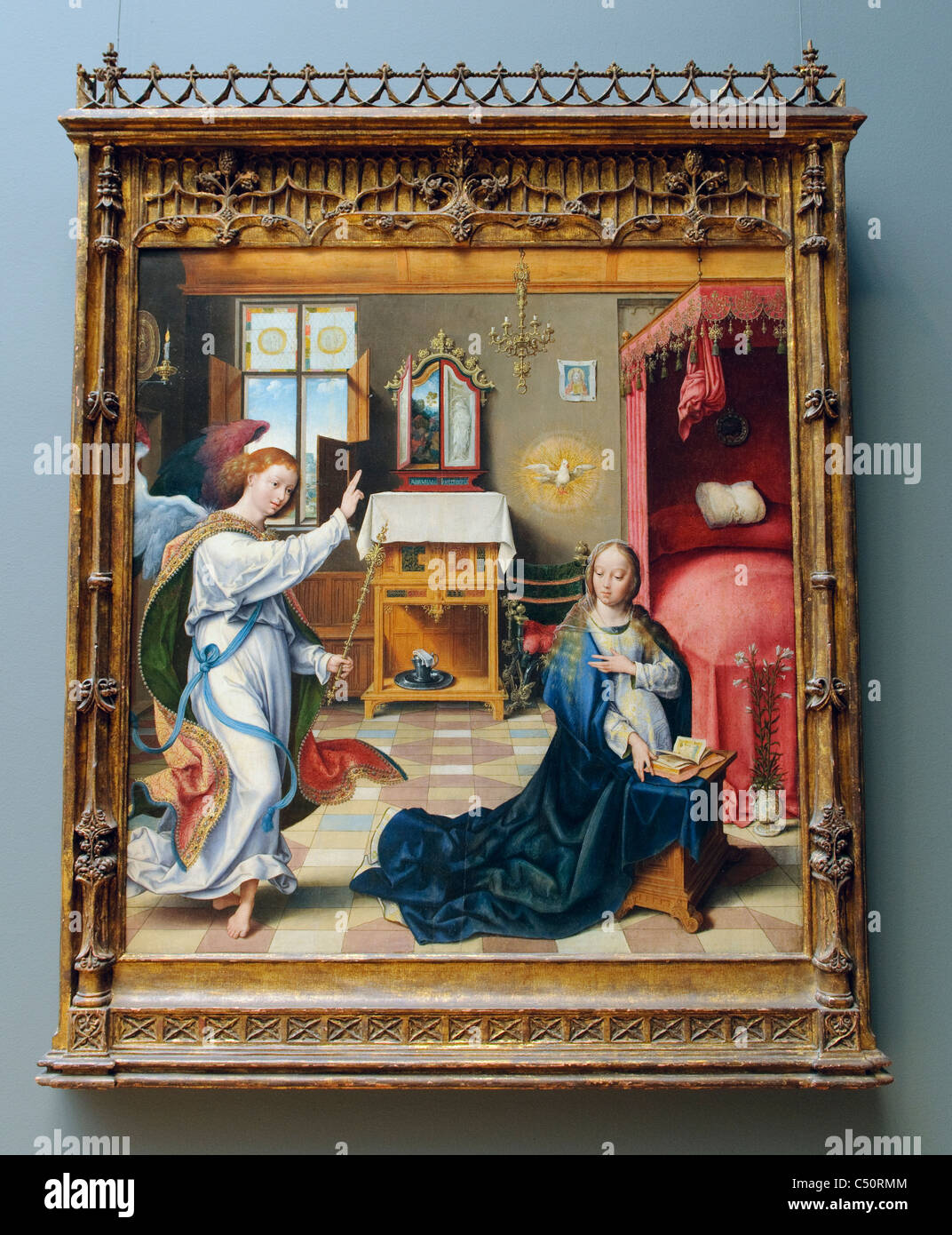 The Annunciation, ca. 1525, by Joos van Cleve Stock Photo - Alamy