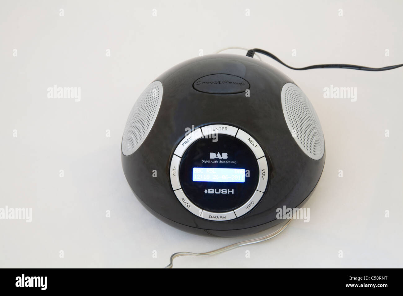 Black bush round dab digital radio receiver hi-res stock photography ...