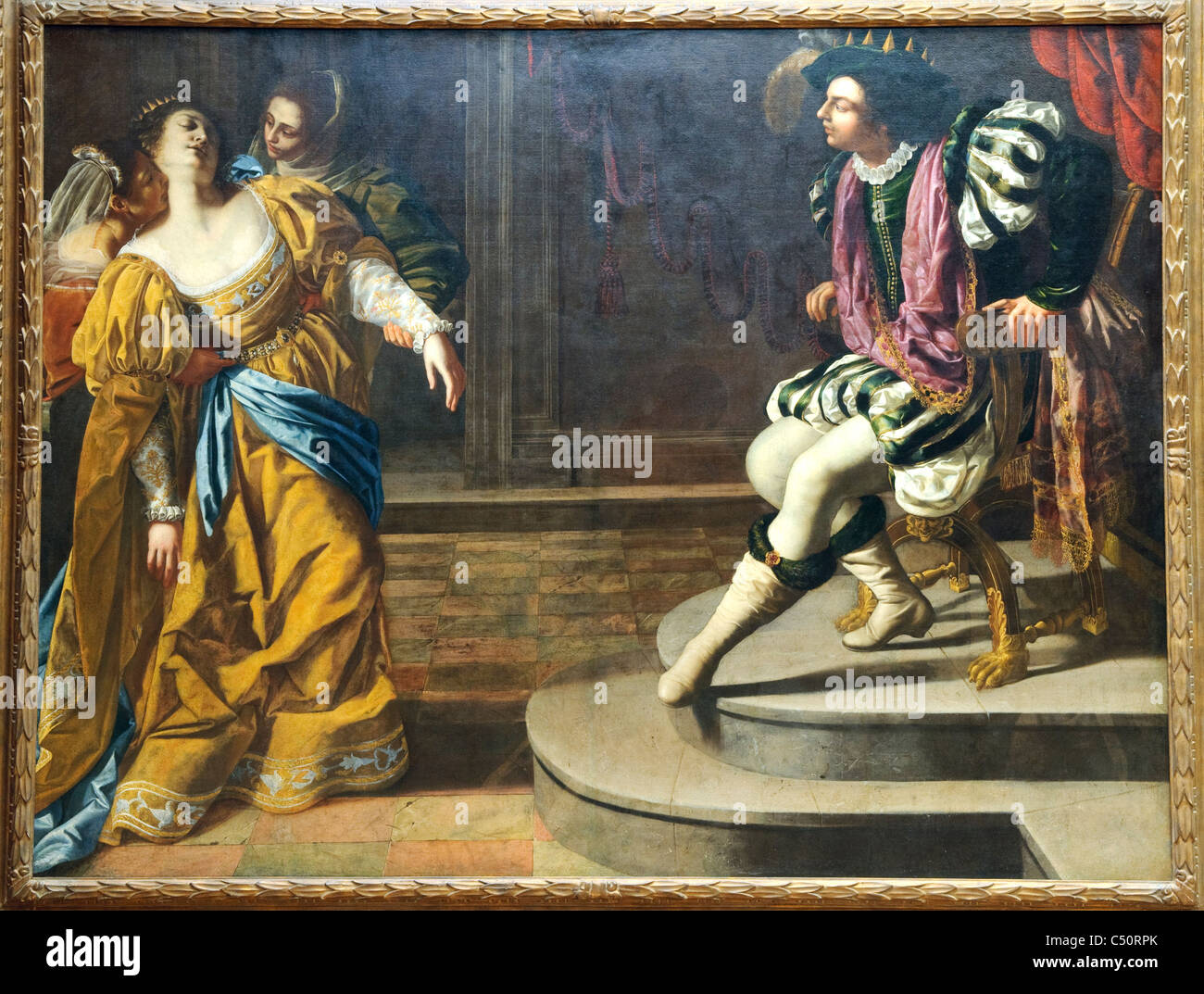 Esther before Ahasuerus, by Artemisia Gentileschi Stock Photo - Alamy