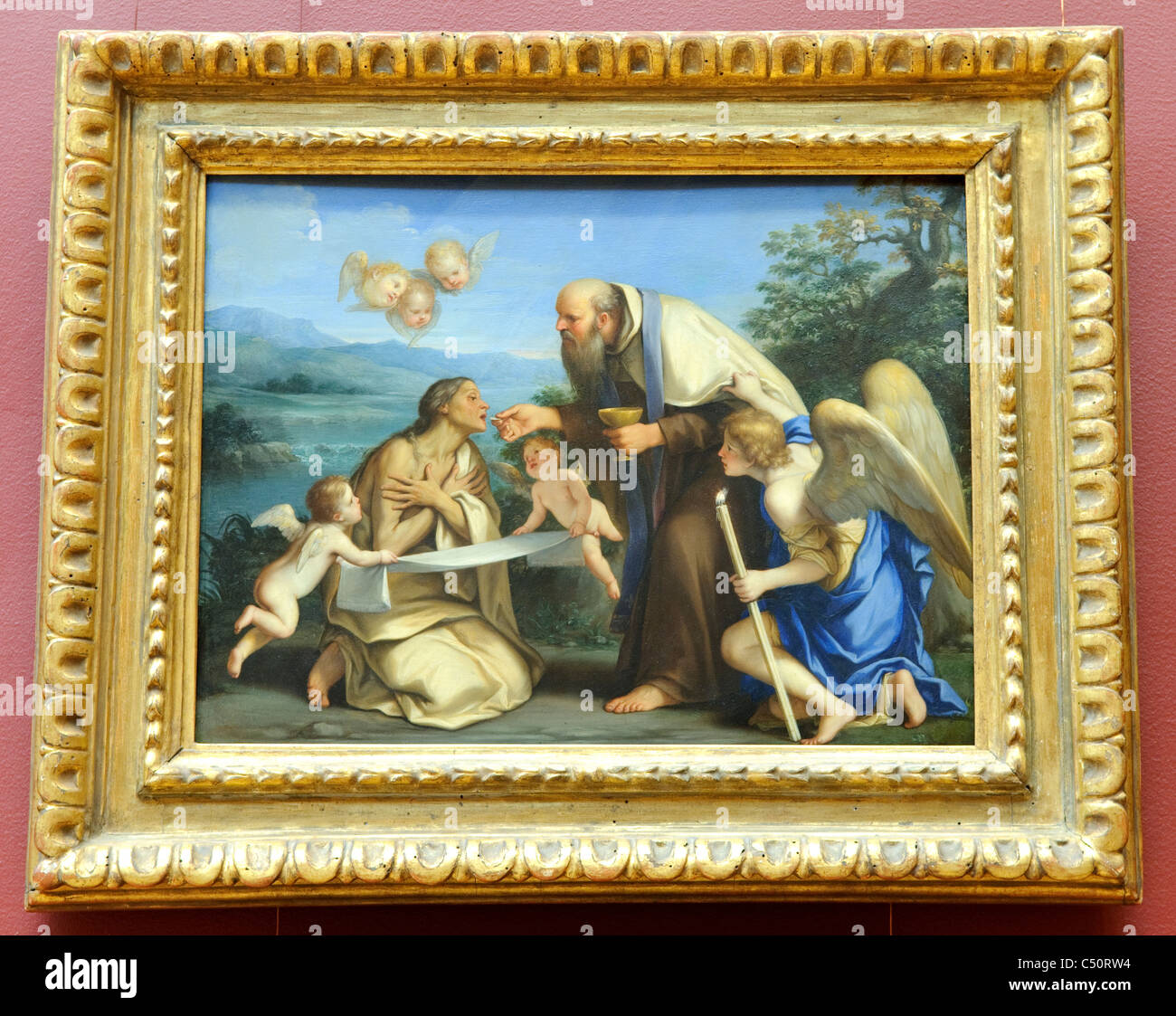 The Last Communion of Saint Mary of Egypt, 1680, by Marcantonio ...