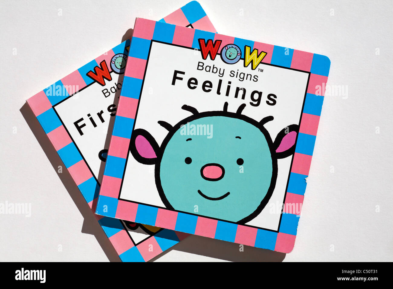 WOW baby signs feelings book isolated on white background Stock Photo ...