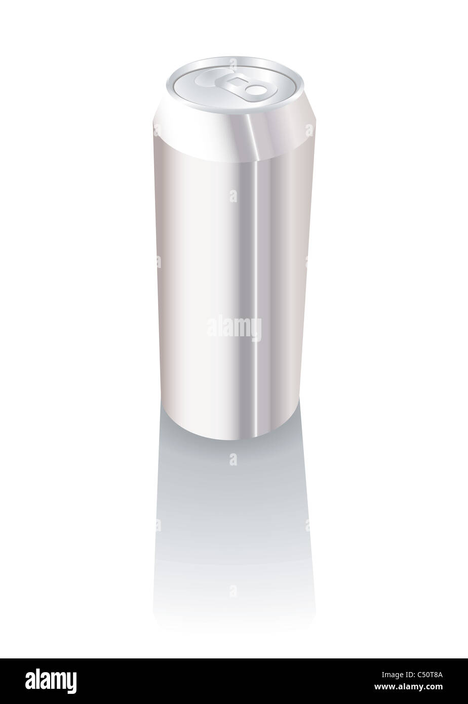 Plain silver metal drinks can with space for your own text Stock Photo ...