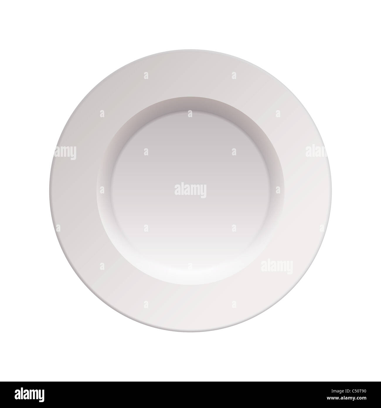 Modern clean china dinner plate for a cafe Stock Photo - Alamy