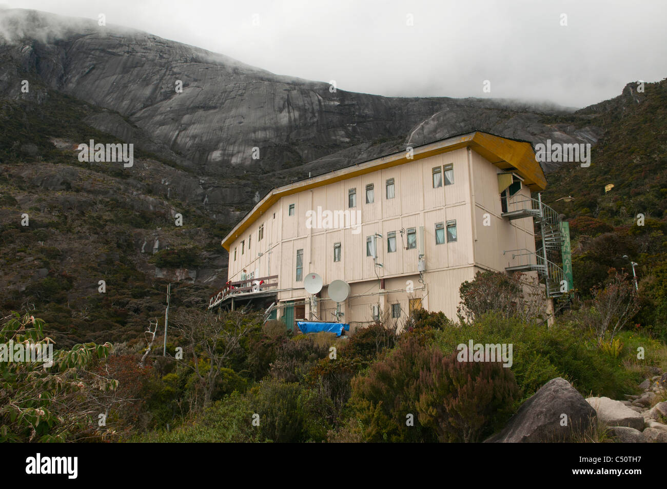 Laban Rata Hut on Mount Kinabalu in Sabah, Borneo, Malaysia Stock Photo ...