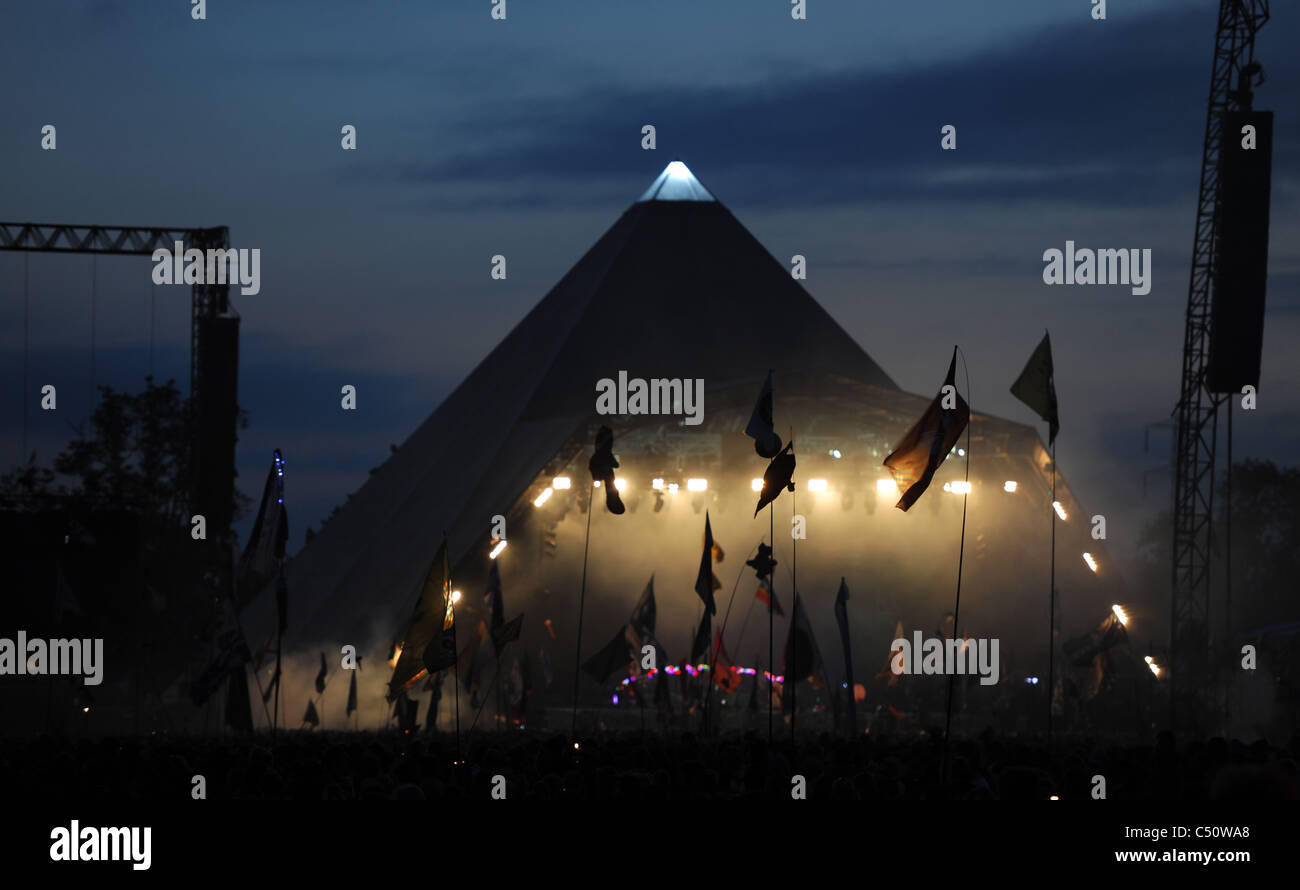 Pyramid Stage Glastonbury Stock Photo - Alamy