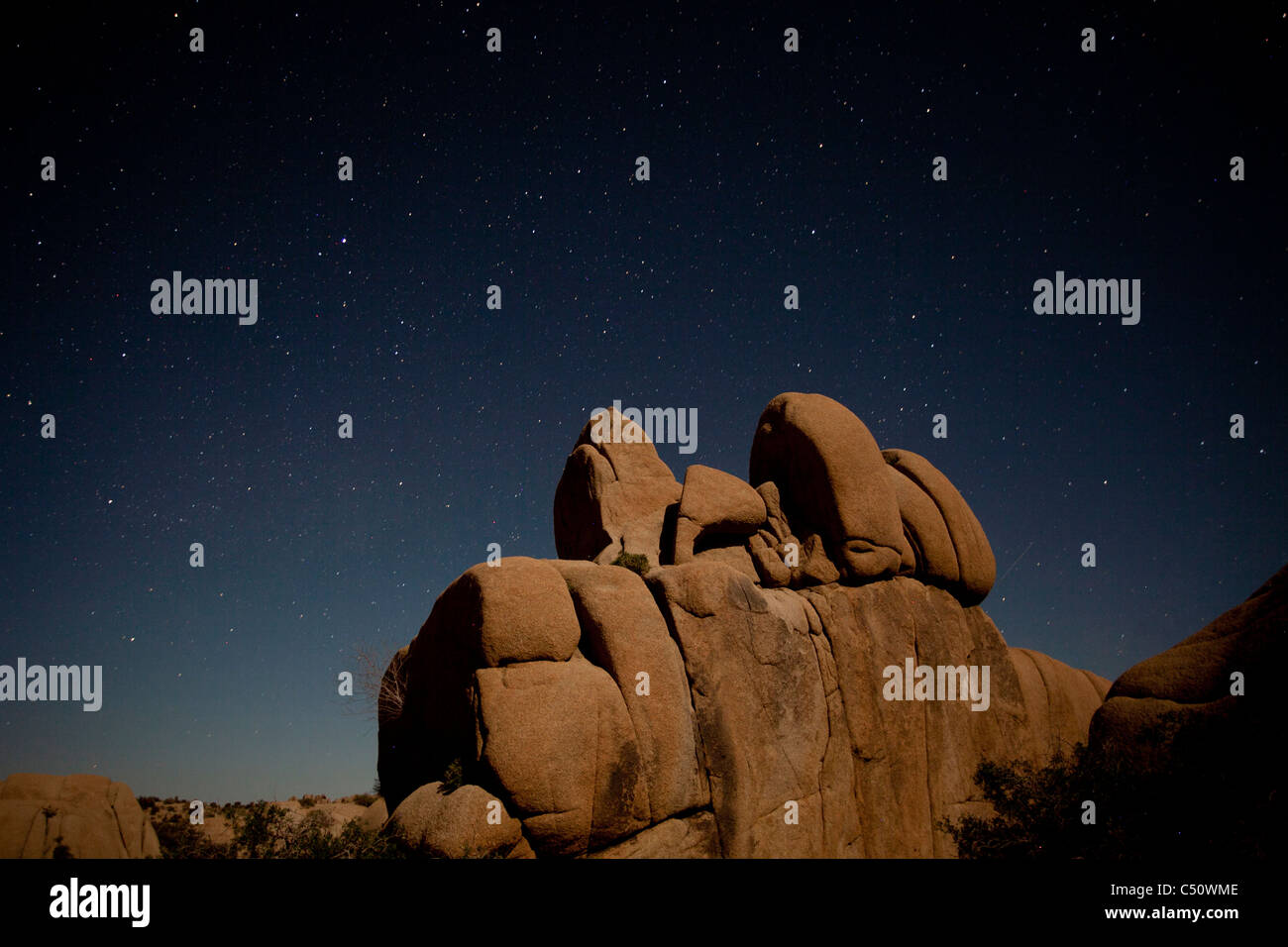 stars in the sky in joshua tree national park Stock Photo - Alamy
