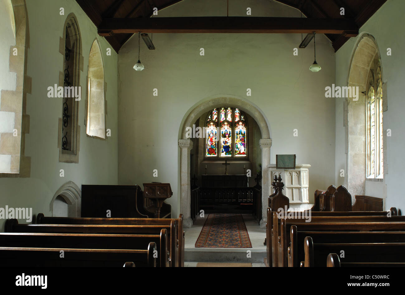 St. Andrew`s Church, Coln Rogers, Gloucestershire, England, UK Stock ...