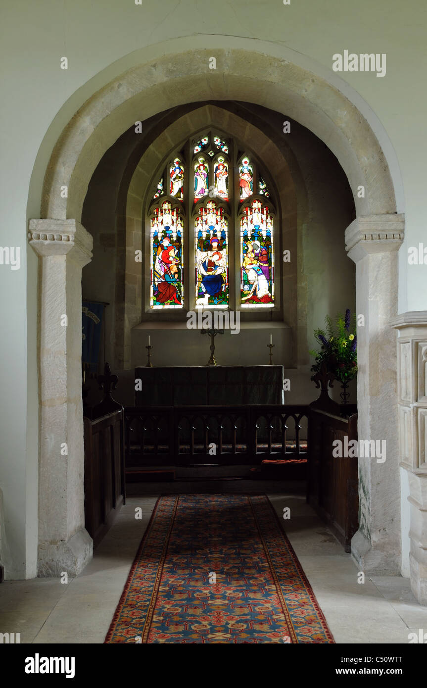 St. Andrew`s Church, Coln Rogers, Gloucestershire, England, UK Stock ...