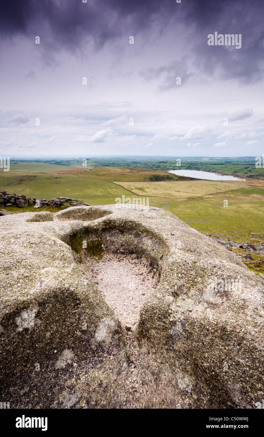 The summit of Rough Tor on Bodmin Moor in Cornwall, England Stock Photo ...