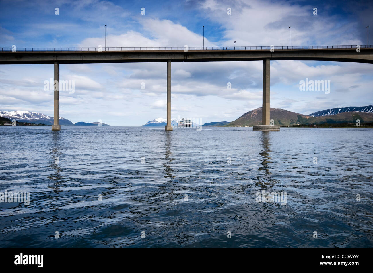 Sortland Bridge near the town of Sortland in northern Norway Stock ...