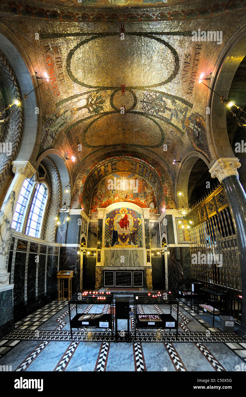 London, England, UK. Westminster Cathedral, Chapel of All Souls Stock ...