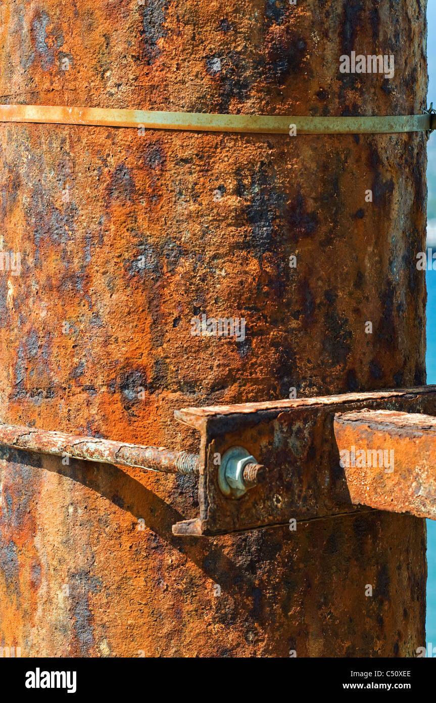 Rusted metal pole Stock Photo - Alamy