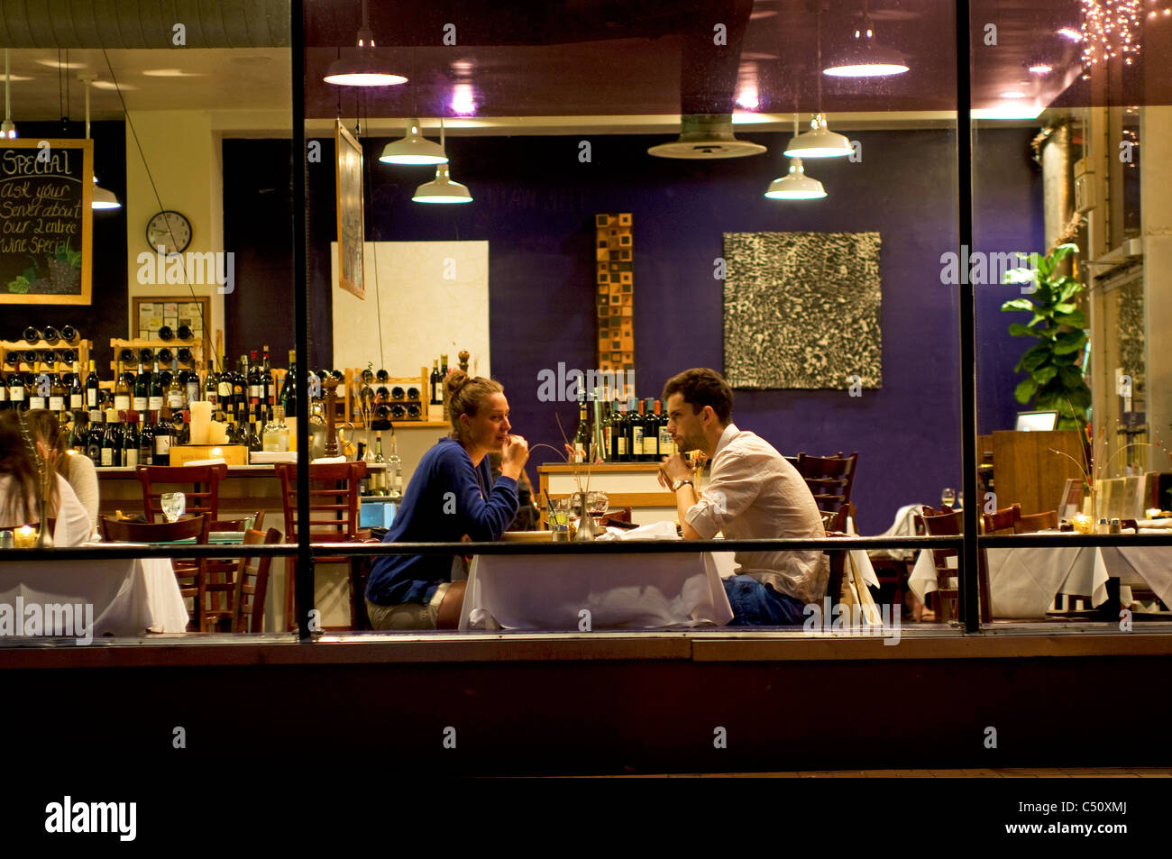 Two people dining Stock Photo - Alamy