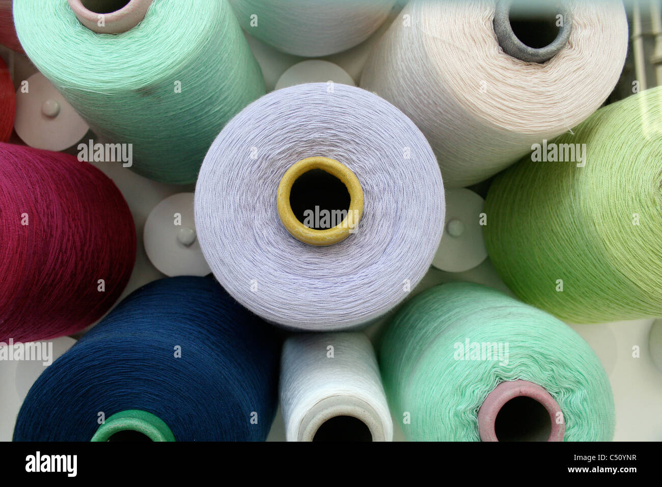 Spools of wool Stock Photo - Alamy