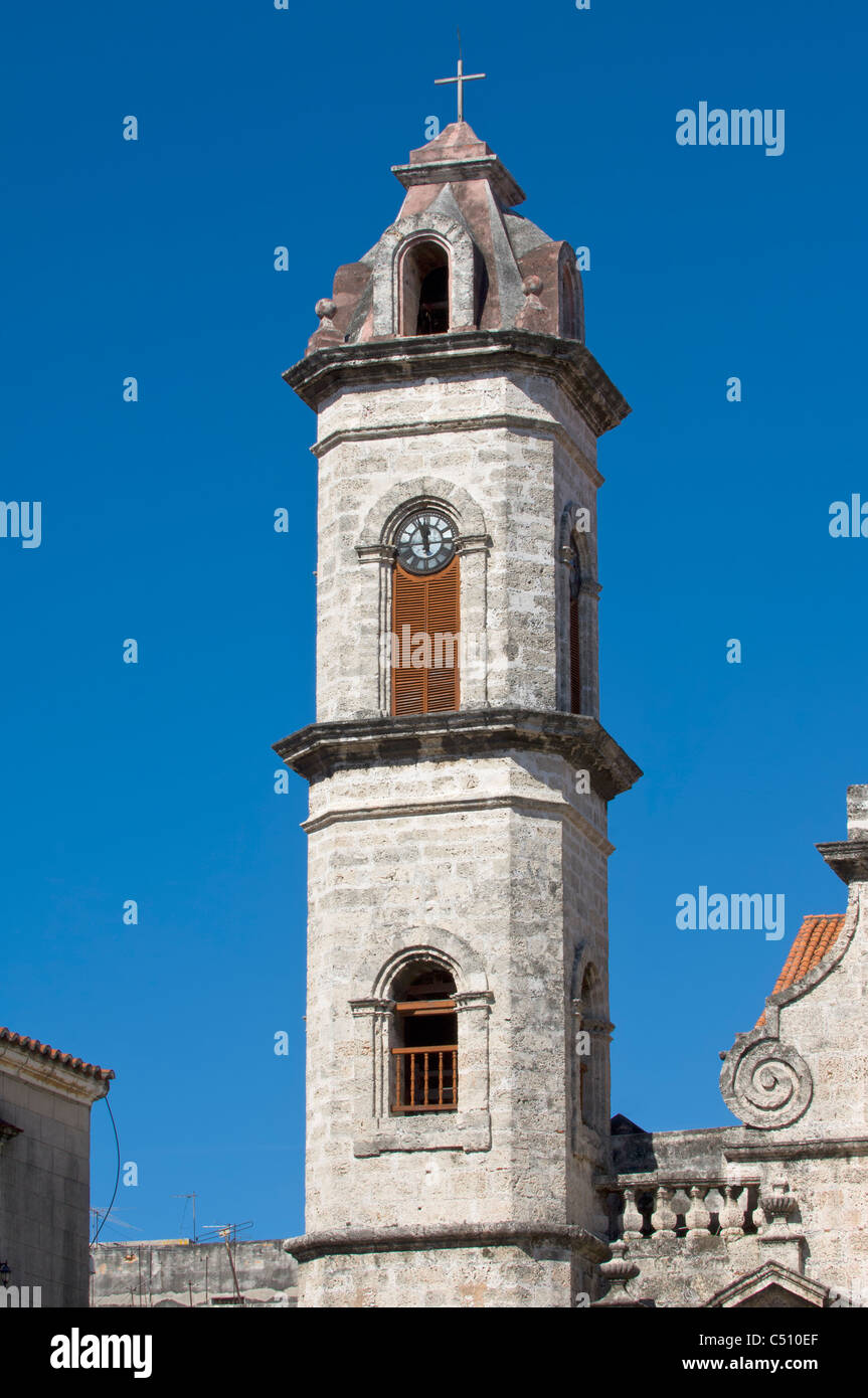 Tower of the Cathedral, Havana old City, Cuba Stock Photo - Alamy