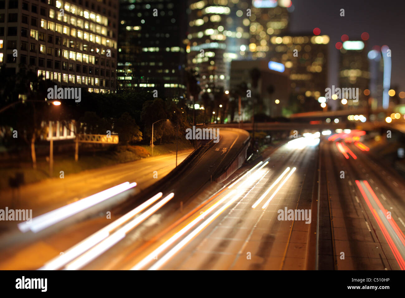 Tilt shift downtown los angeles hi-res stock photography and images - Alamy