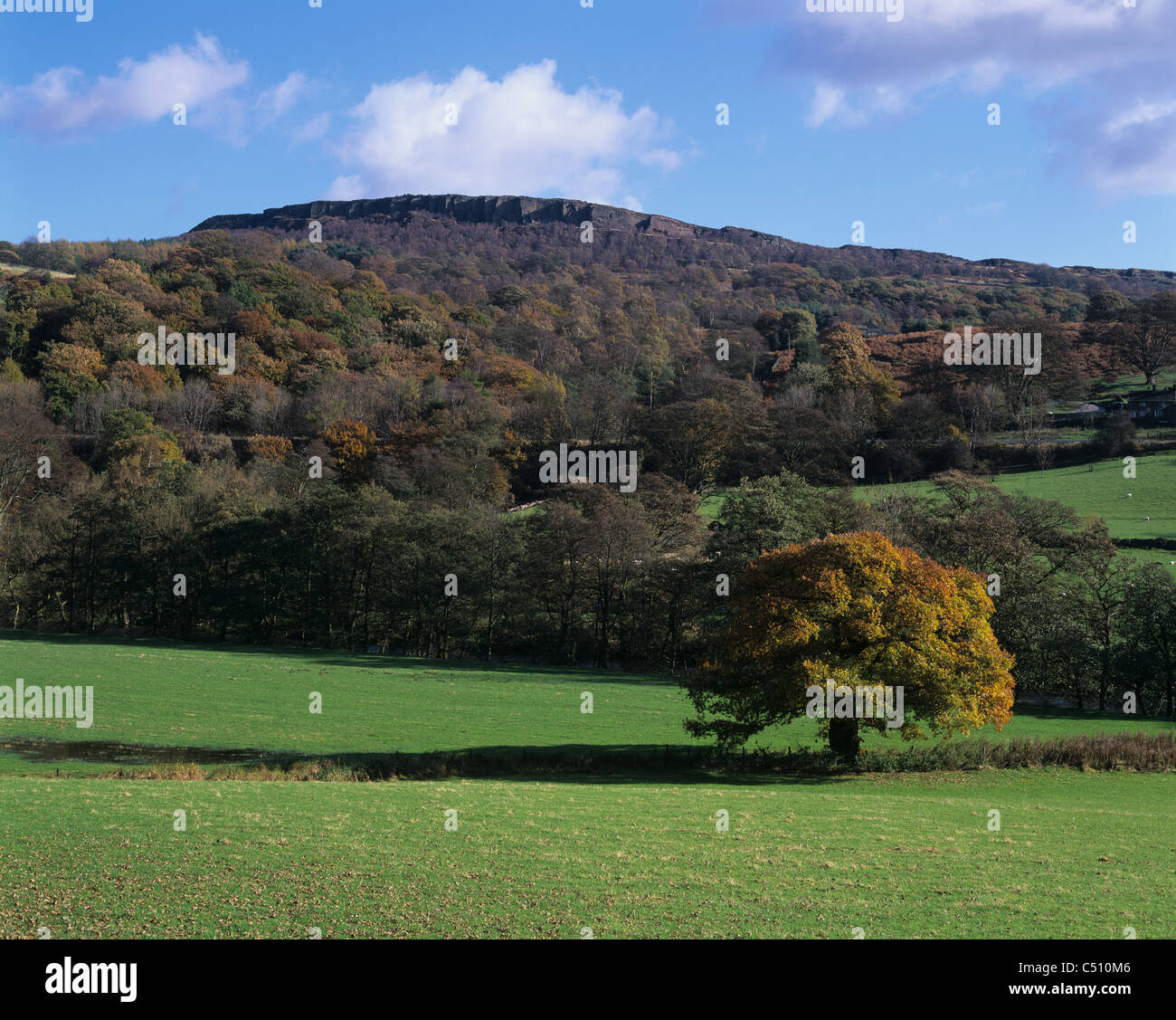 Millstone Edge from Leadmill, Peak District, Derbyshire. UK Stock Photo ...