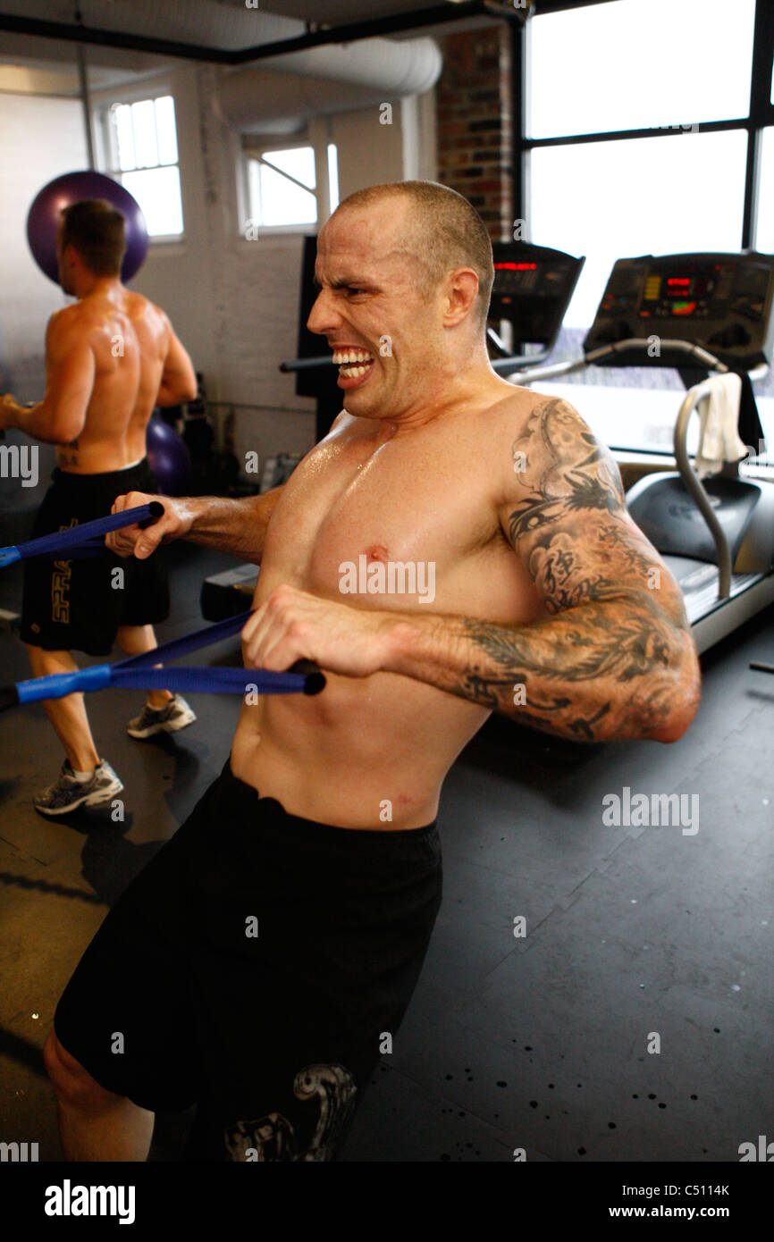 kick boxer training in a gym Stock Photo - Alamy