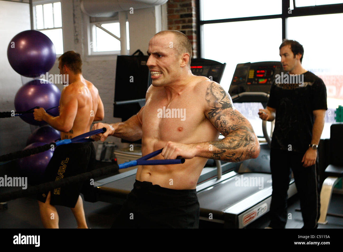 kick boxer training in a gym Stock Photo - Alamy