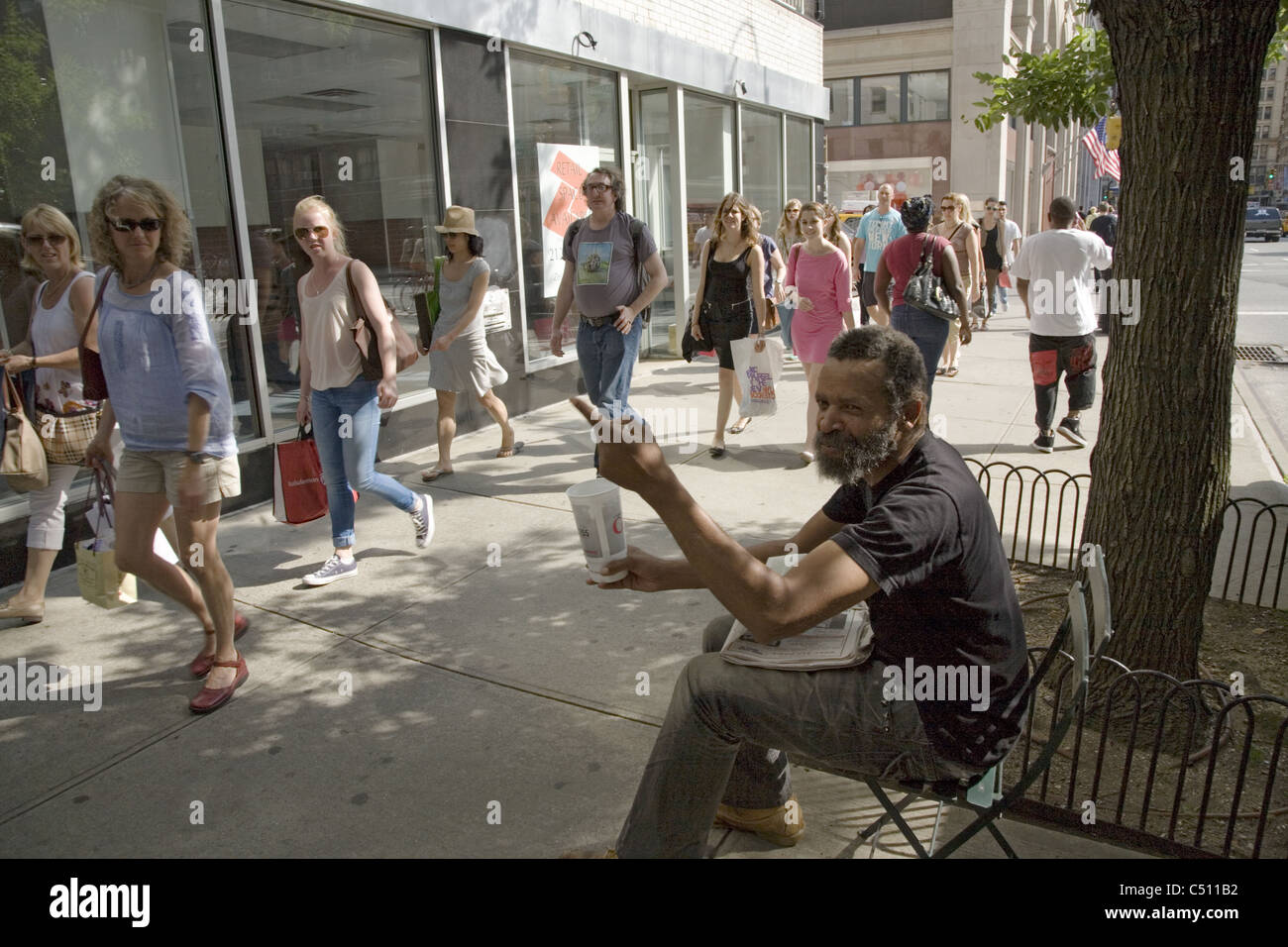 Homeless comedic panhandler has been working the streets of Greenwich ...