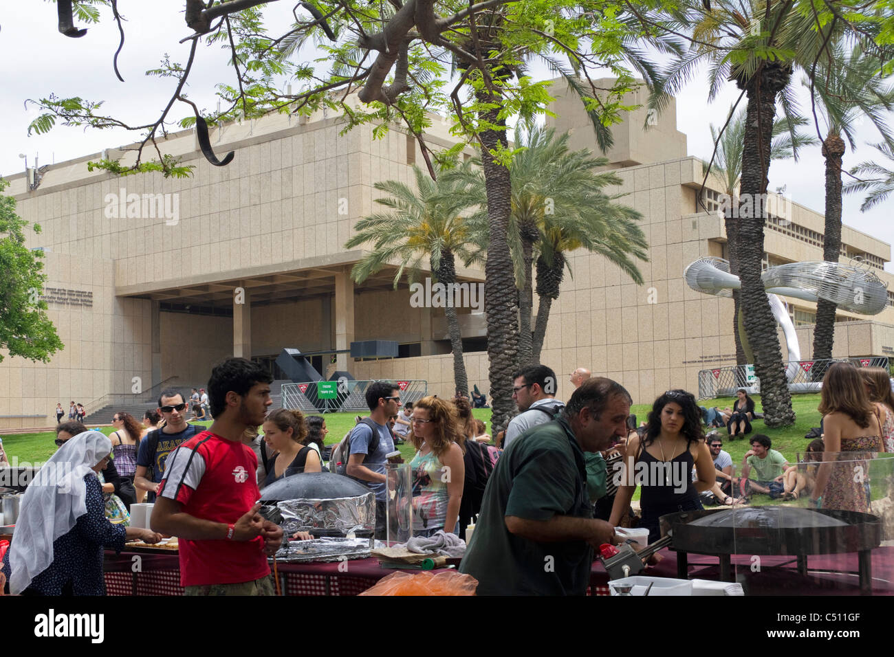 Arab food stall at Tel Aviv University campus, Israel Stock Photo - Alamy