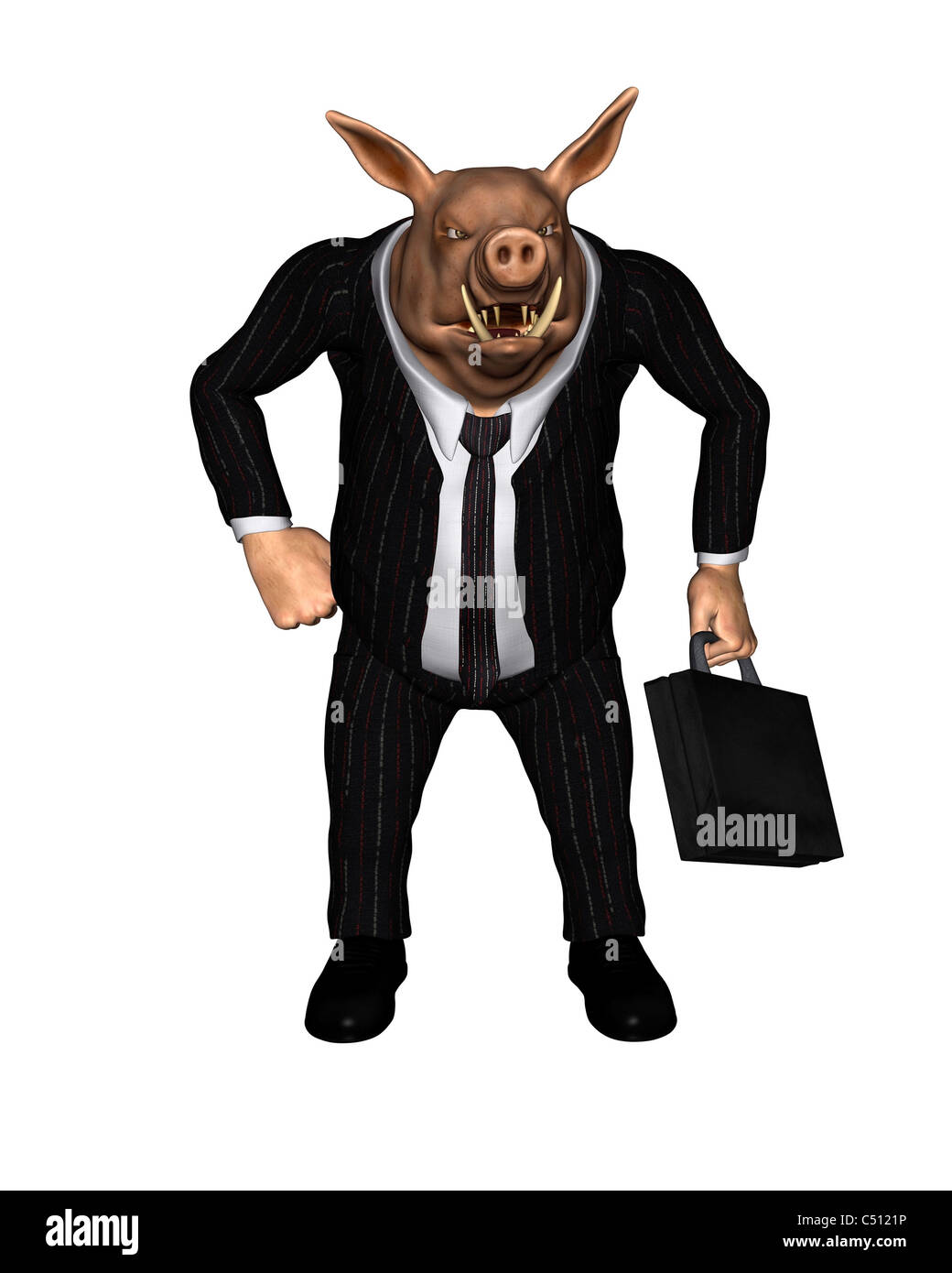 Angry Pig dressed as Business Man - 2 Stock Photo - Alamy