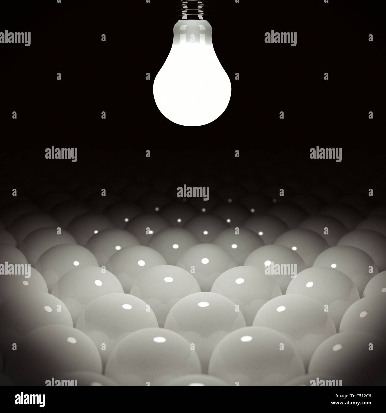 Glowing bulb 3d hi-res stock photography and images - Alamy