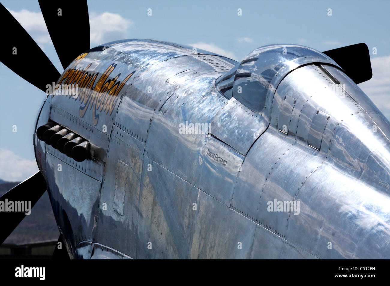 Fuselage and cowling of P-51 Mustang Unlimited Air Racer Precious Metal ...