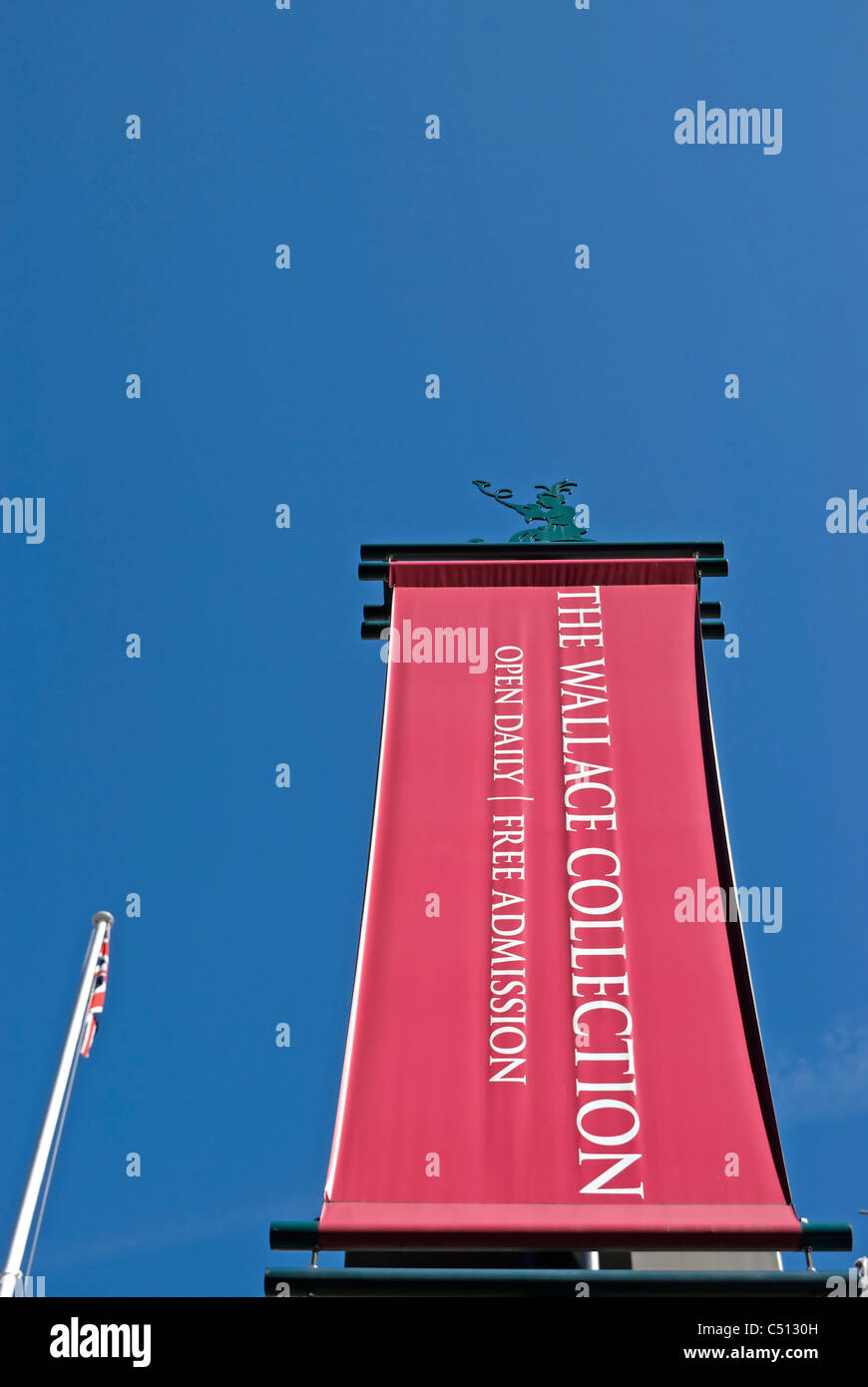 banner marking the wallace collection, in manchester square, london ...