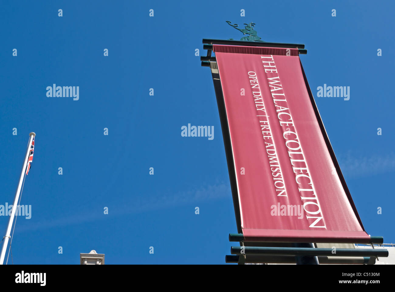 banner marking the wallace collection, in manchester square, london ...