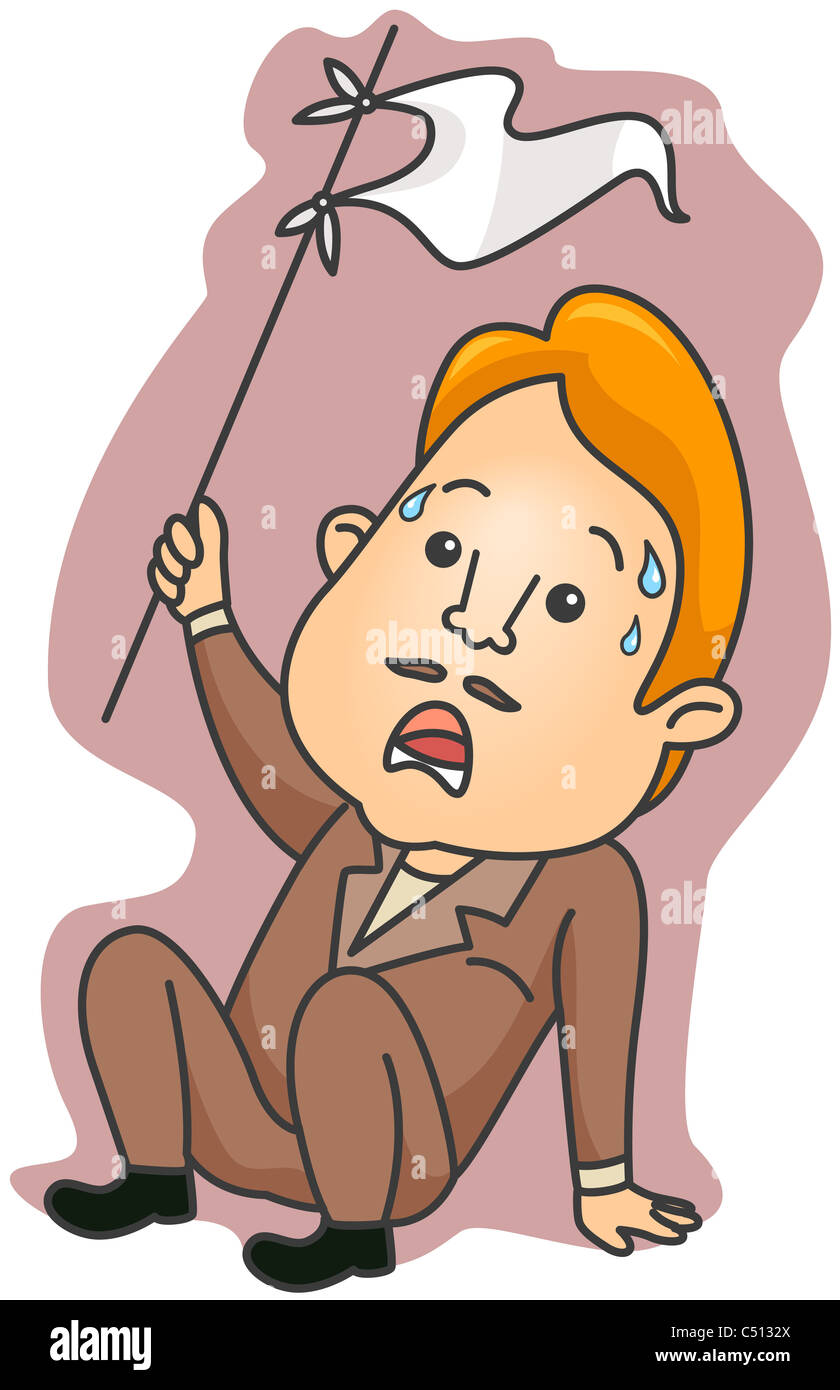 Cartoon man waving flag hi-res stock photography and images - Alamy