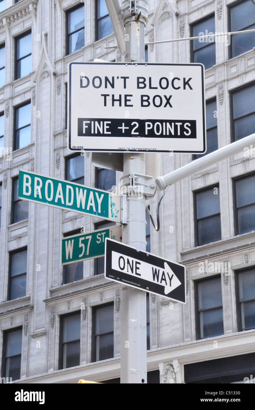New York Street Signs and Directions Stock Photo - Alamy