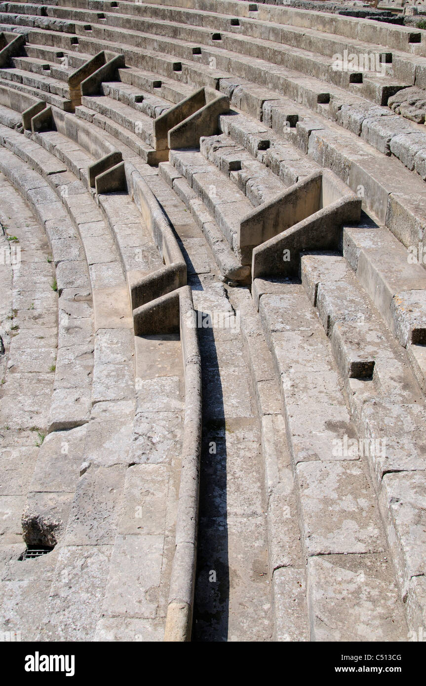 Steps of ancient Roman amphitheatre Stock Photo - Alamy