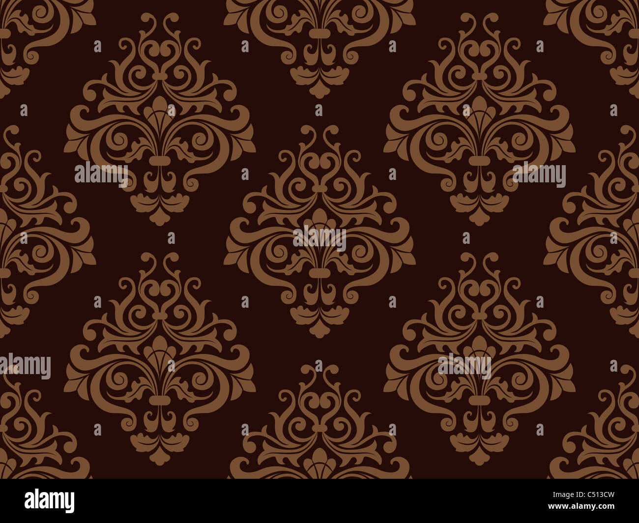 Seamless Damask Pattern for Background Stock Photo - Alamy