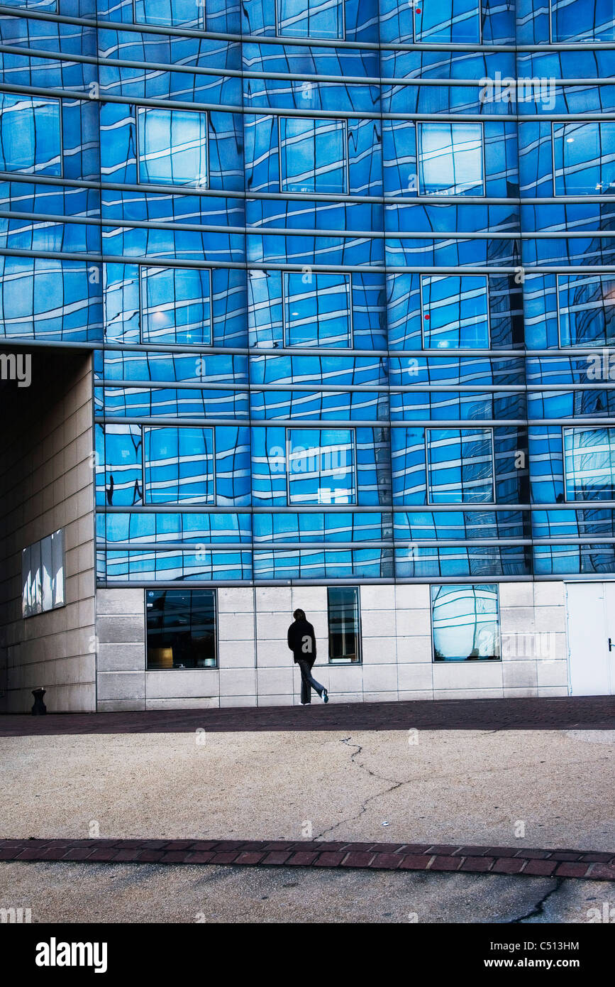 Building exterior architecture city life walking hi-res stock ...