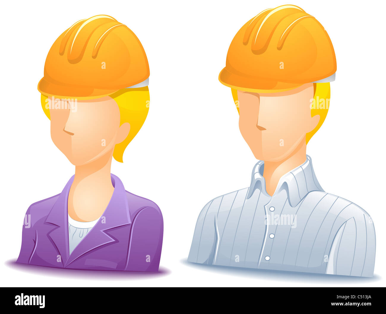 Engineer Avatars with Clipping Path Stock Photo - Alamy